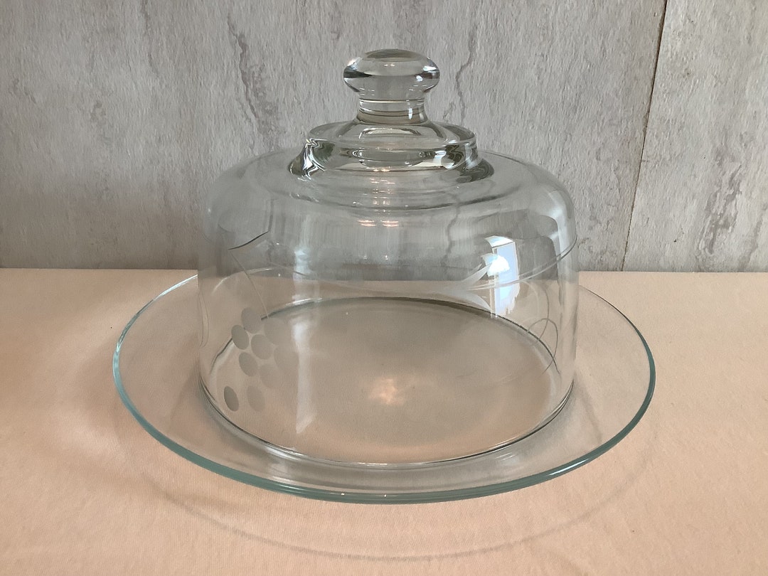 Vintage Princess House Heritage Collection Clear Glass Cheese or Small ...