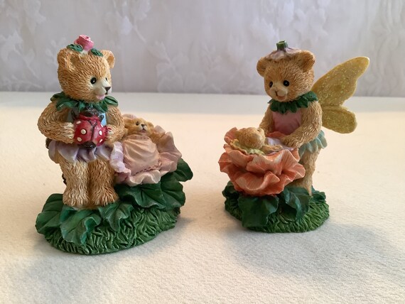 Bear Figurine Collectors Collection of 2 Resin Mama and Baby Bear Figurines Etsy Canada