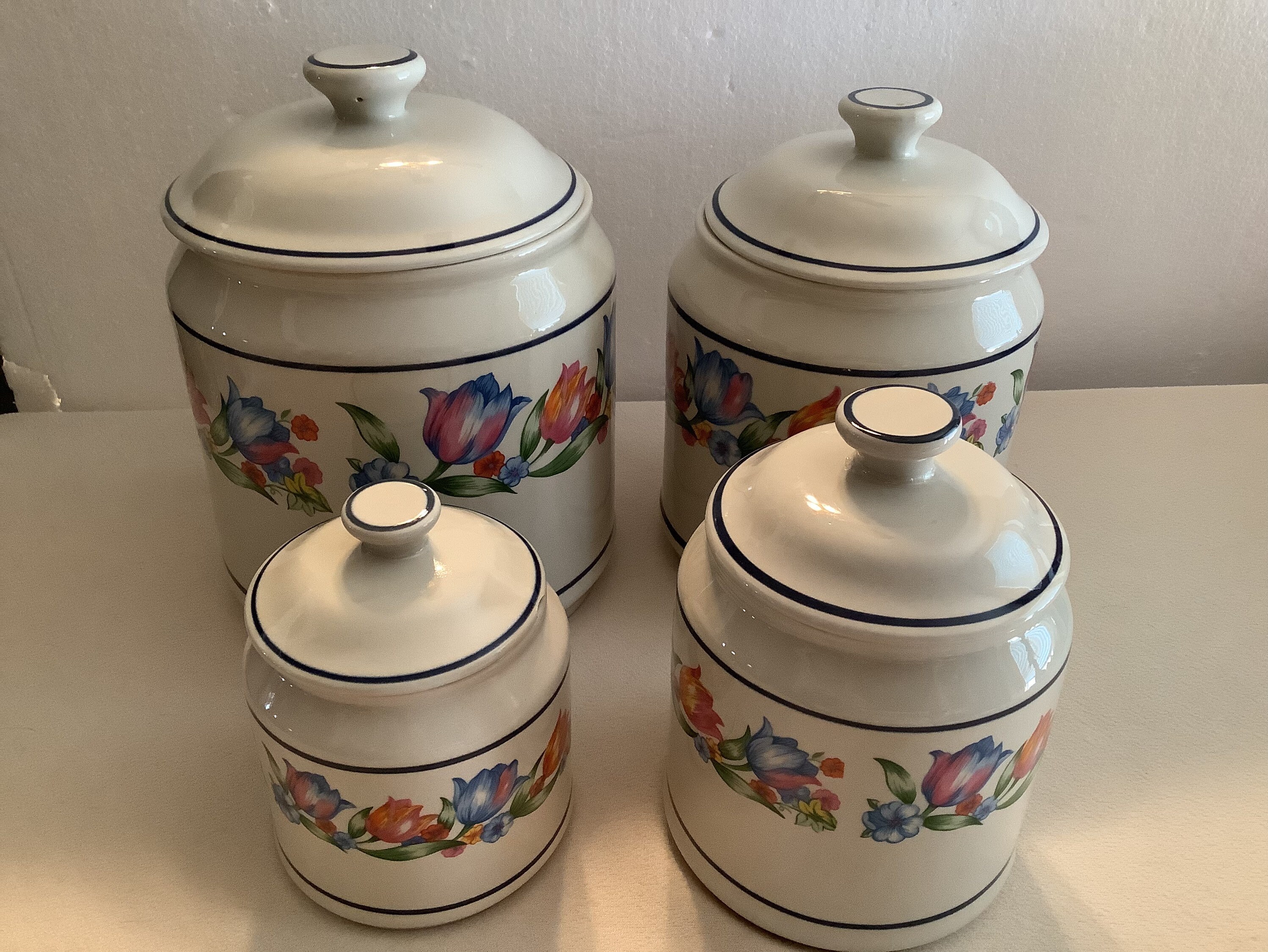 Vintage Corning Corelle Fresh Cut Pattern Canister Set With - Etsy