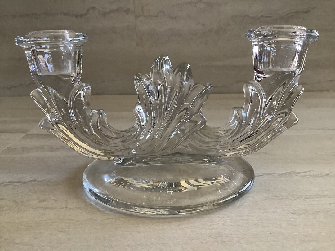 Vintage Fostoria Baroque Clear Pattern Giftware Clear Crystal Double ...
