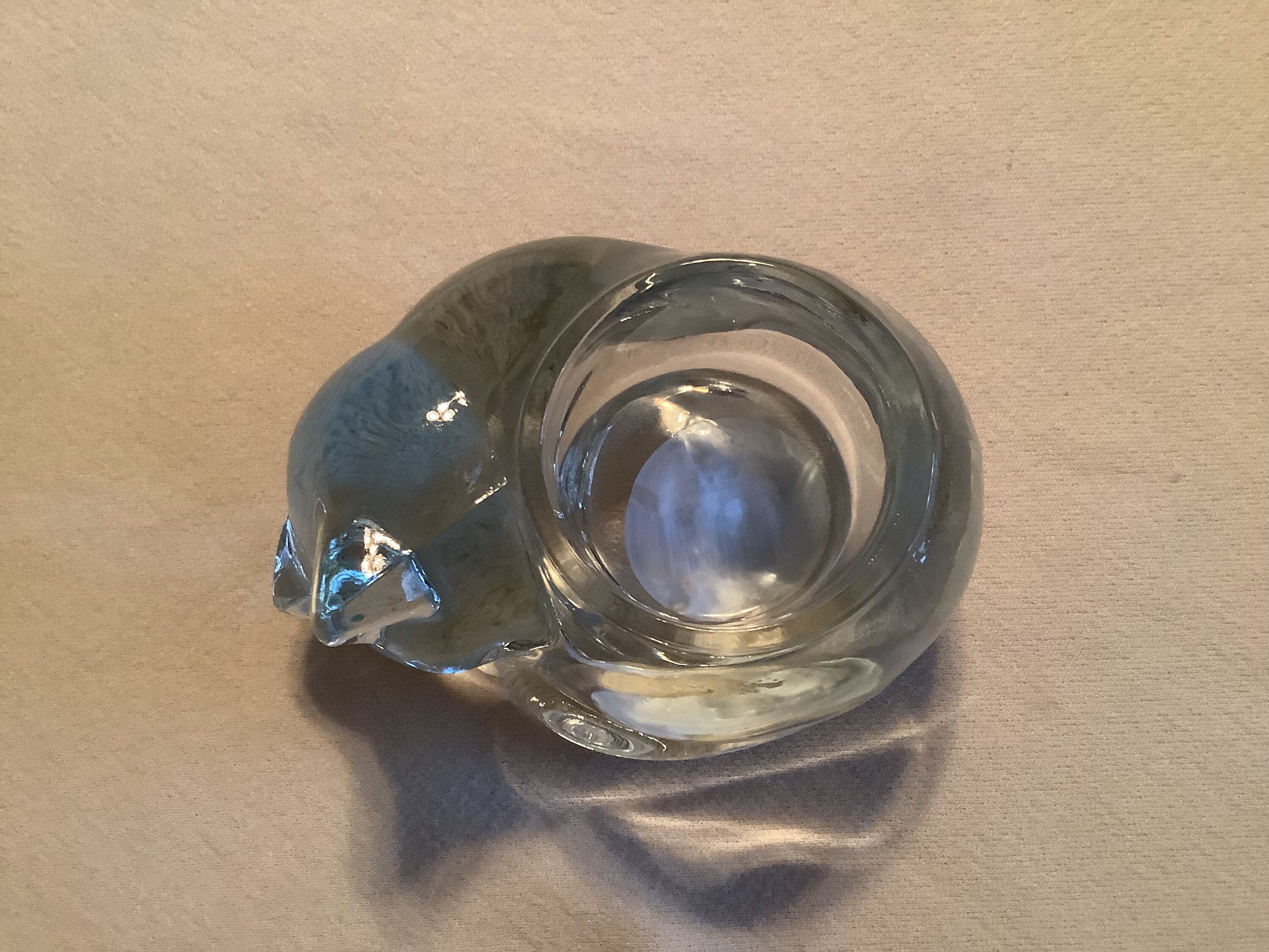 Vintage Indiana Glass Clear Glass Napping Cat Shaped Votive or | Etsy