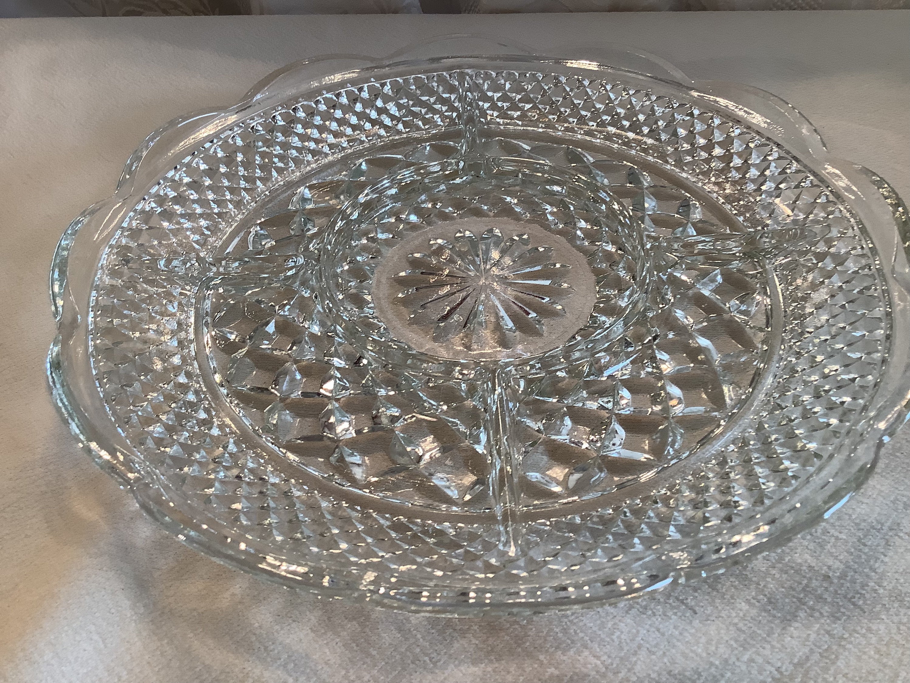 Vintage Anchor Hocking Wexford Pattern Clear Glass Divided 5 - Etsy