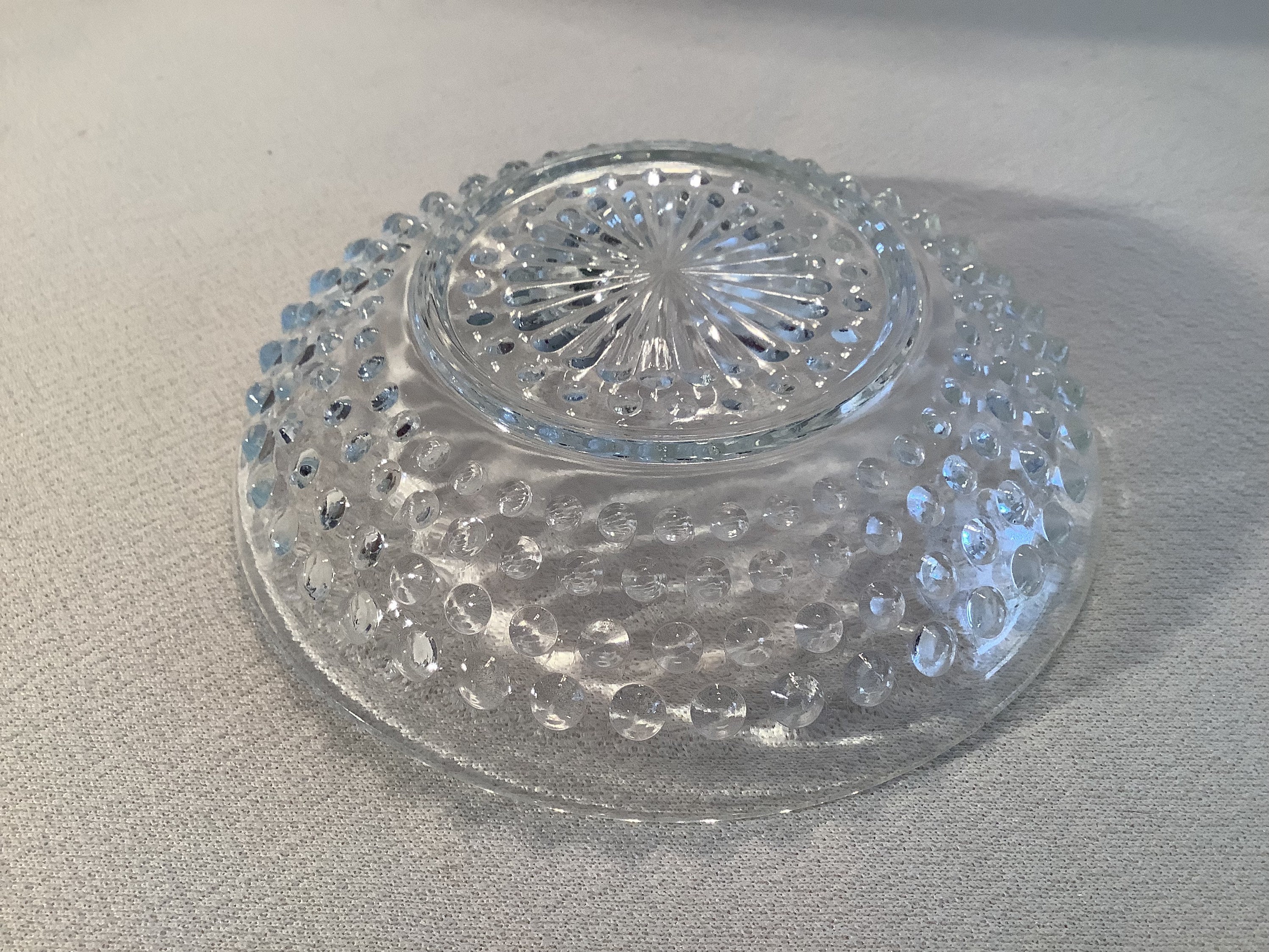 Vintage Anchor Hocking Clear Glass Hobnail Pattern Fruit or Dessert ...