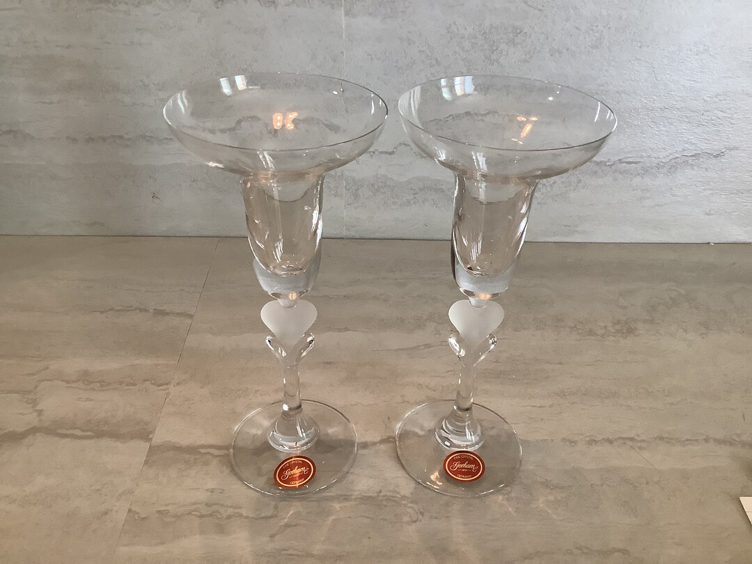 Vintage Gorham Crystal Giftware Amore Pattern Clear and Crystal Glass ...
