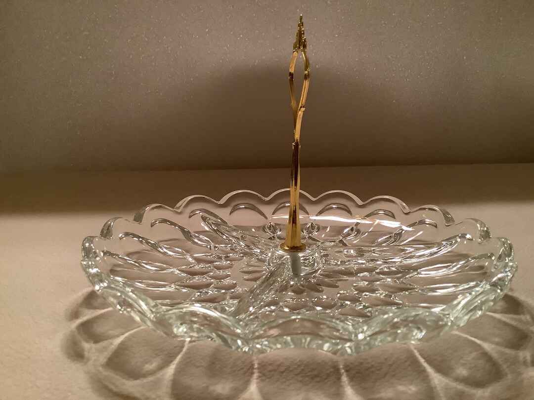 Vintage Anchor Hocking Fairfield Clear Pattern Clear Glass 3 Part ...
