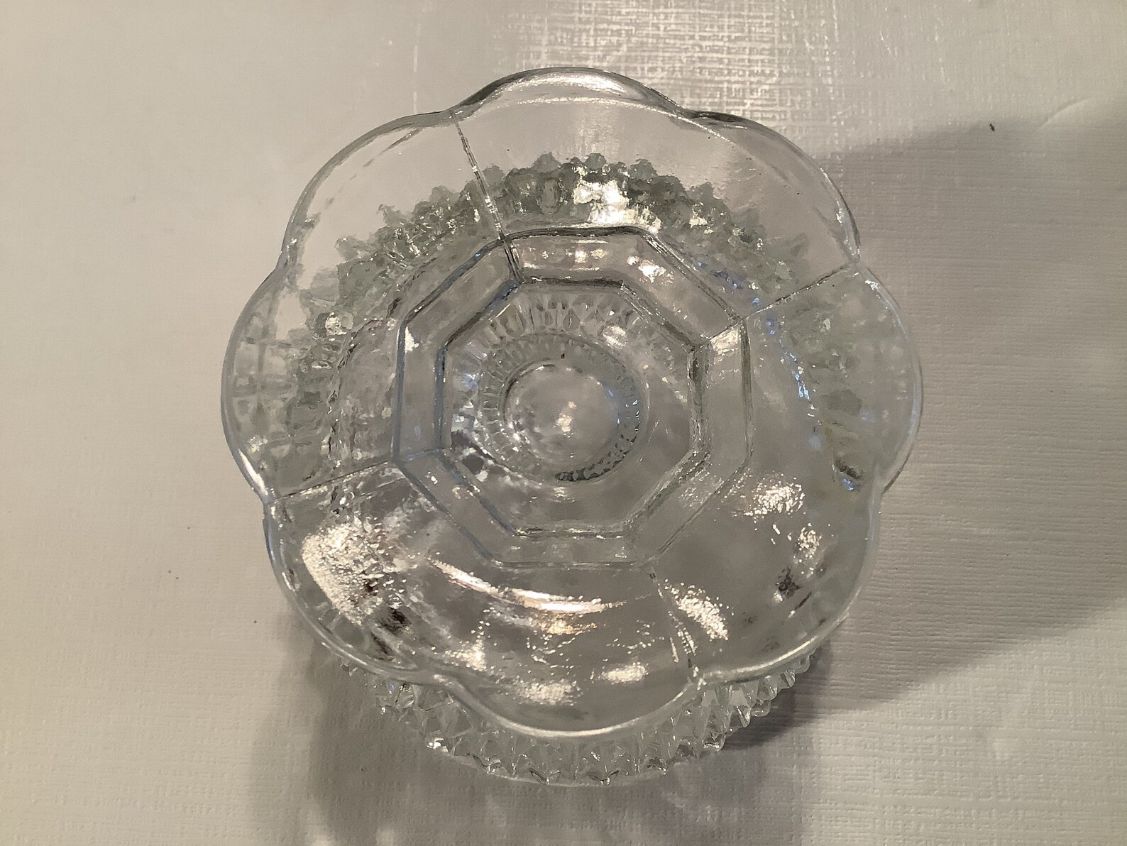 Vintage Indiana Glass Diamond Point Clear Pattern Clear Pressed Glass ...
