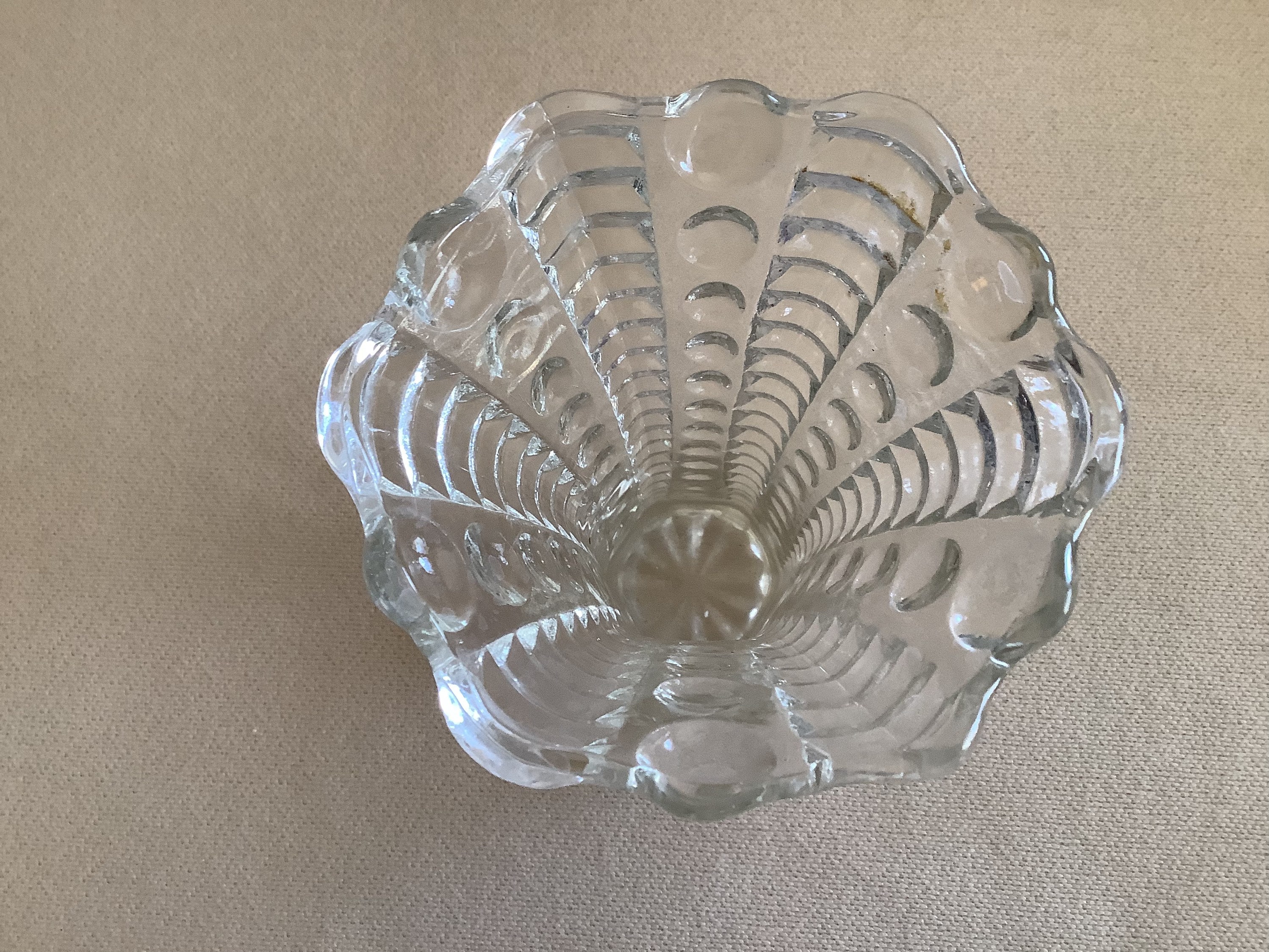 Vintage Indiana Glass Mayflower Clear Pattern Clear Glass Flower Vase ...