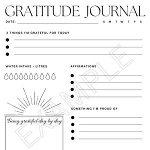 Daily Gratitude Journal Digital Download - Etsy