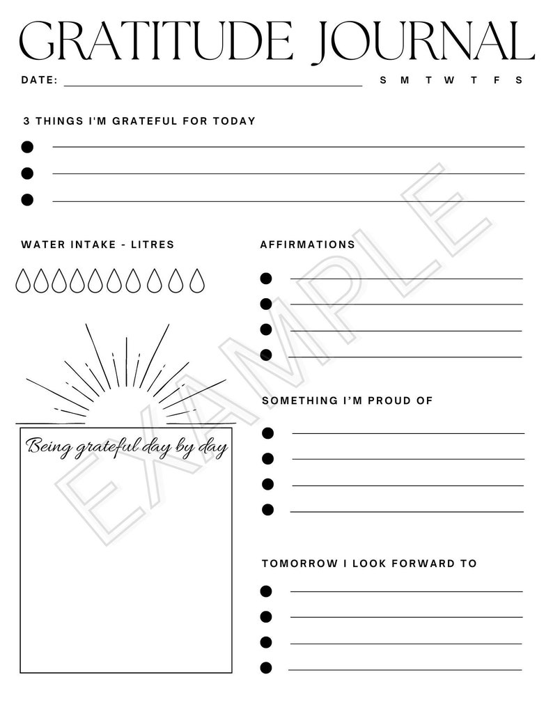 Daily Gratitude Journal Digital Download - Etsy