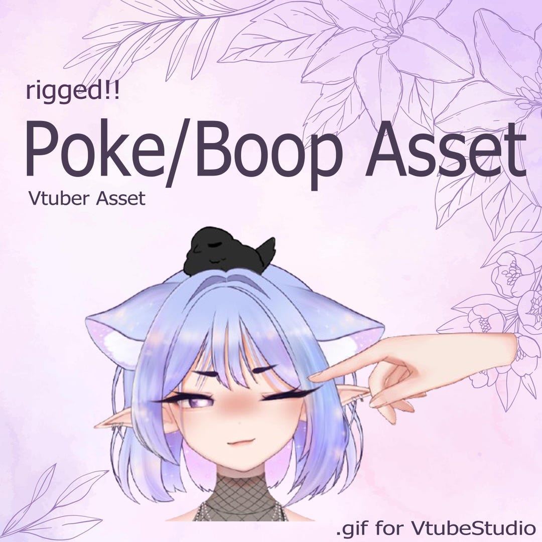 Animated Poke/boop | Vtuber Asset - Etsy