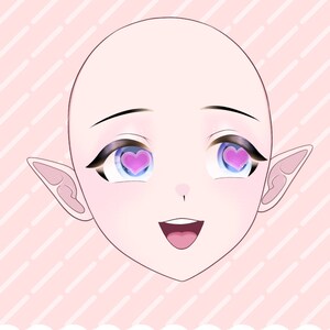 Vtuber Model/ Head and Face for Live2d / Drag and Drop / DETAILED ...