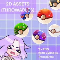 Cute Vtuber Assets Throwables Twitch Hearts 40 Pack 2d Throwable Asset ...