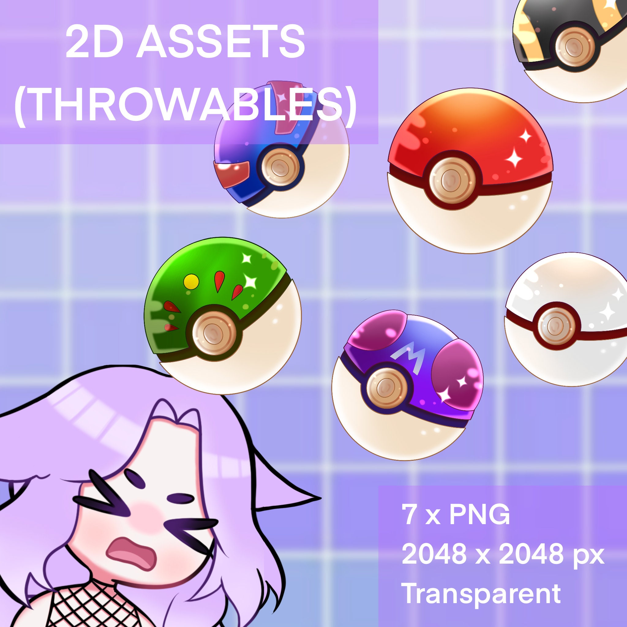 Vtuber Assets I Throwable Catching Balls for Streams - Etsy