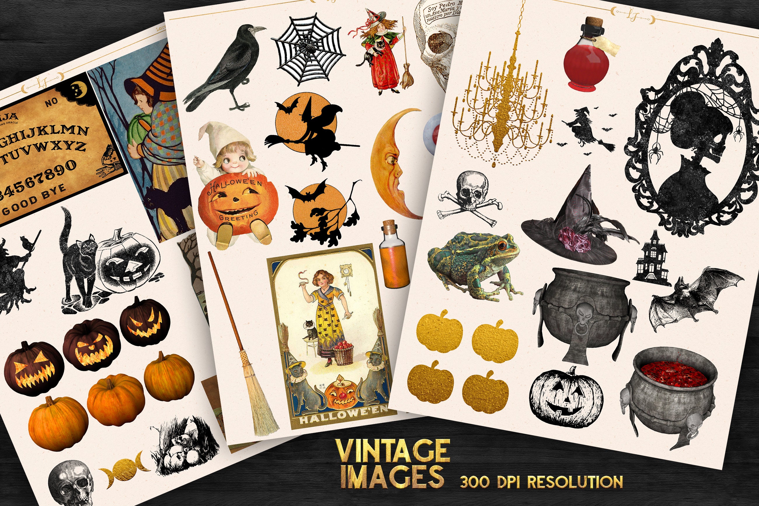Halloween Junk Journal Kit Printable Halloween Ephemera Pack - Etsy