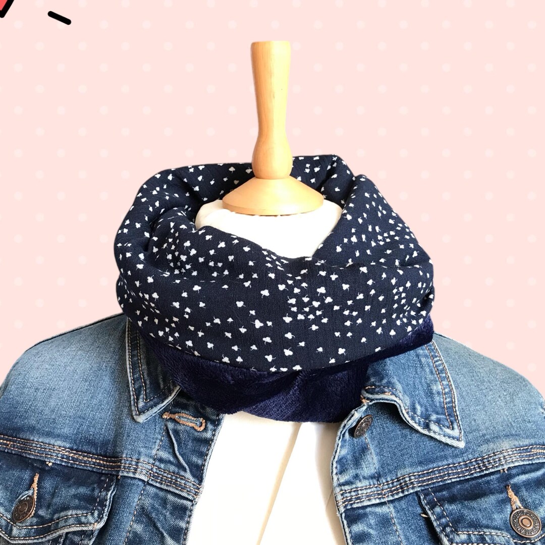 Reversible Navy Blue Snood for Children - Etsy