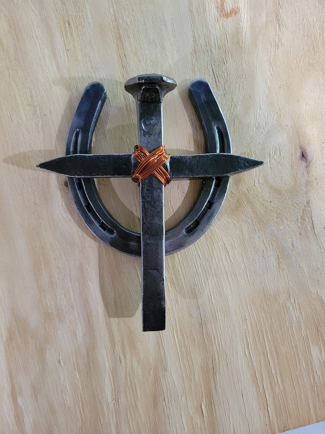 Horse Shoe Spike Cross - Etsy