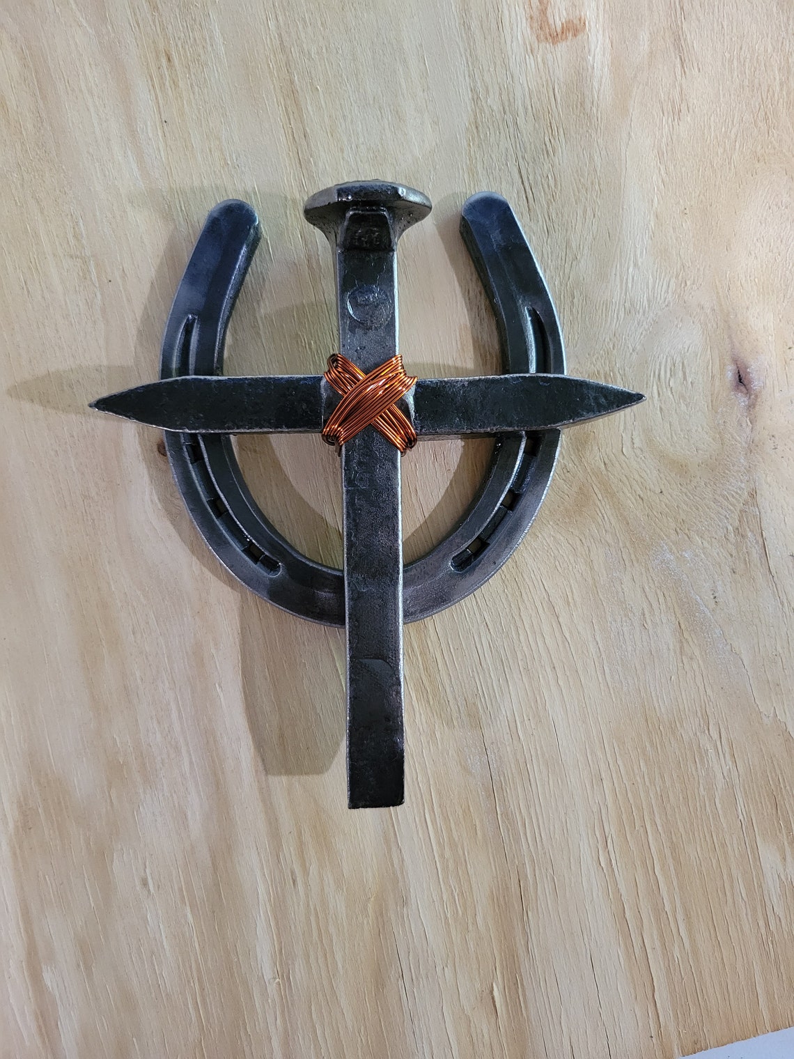 Horse Shoe Spike Cross - Etsy