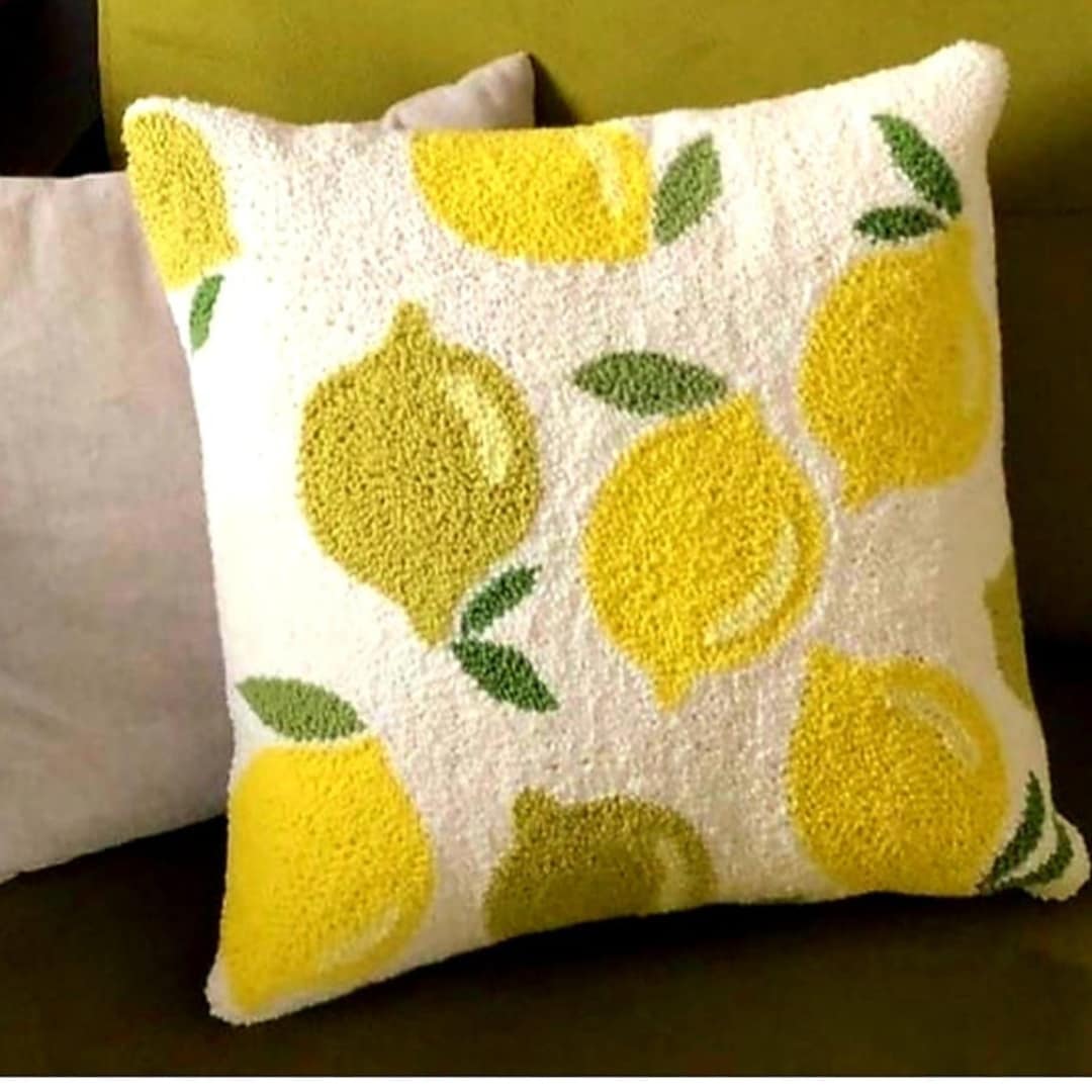 Punch Needle Pillow, Punch Needle Pillow Cover, Handmade Pillow Cover ...