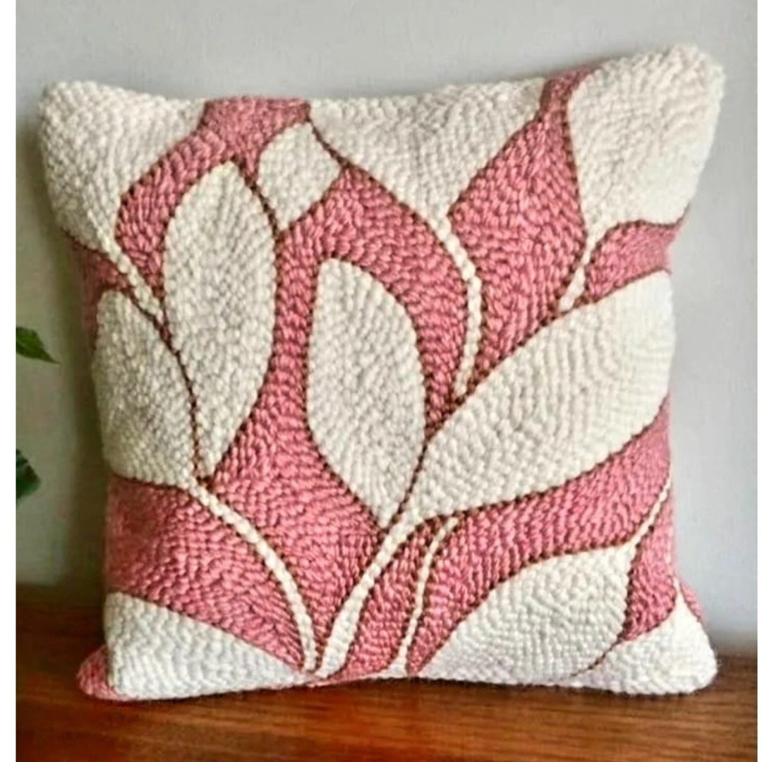 Punch Needle Pillow, Punch Needle Pillow Cover, Handmade Pillow Cover ...