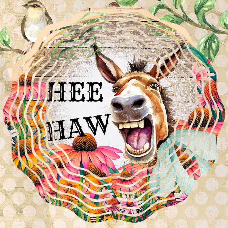 Donkey / HEE HAW / Wind Spinner / 10 Inch / Garden Decor / Outdoor ...