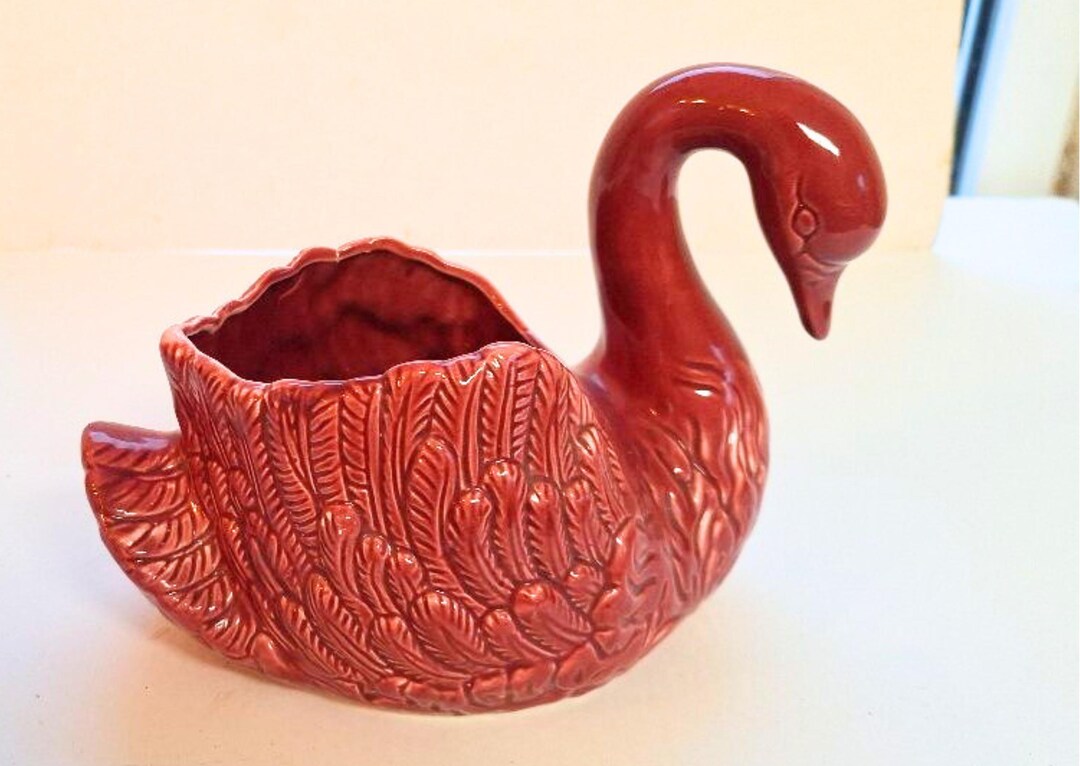 Swan Plant Pot# Ceramic Swan# Flower Pot Vintage Swan - Etsy