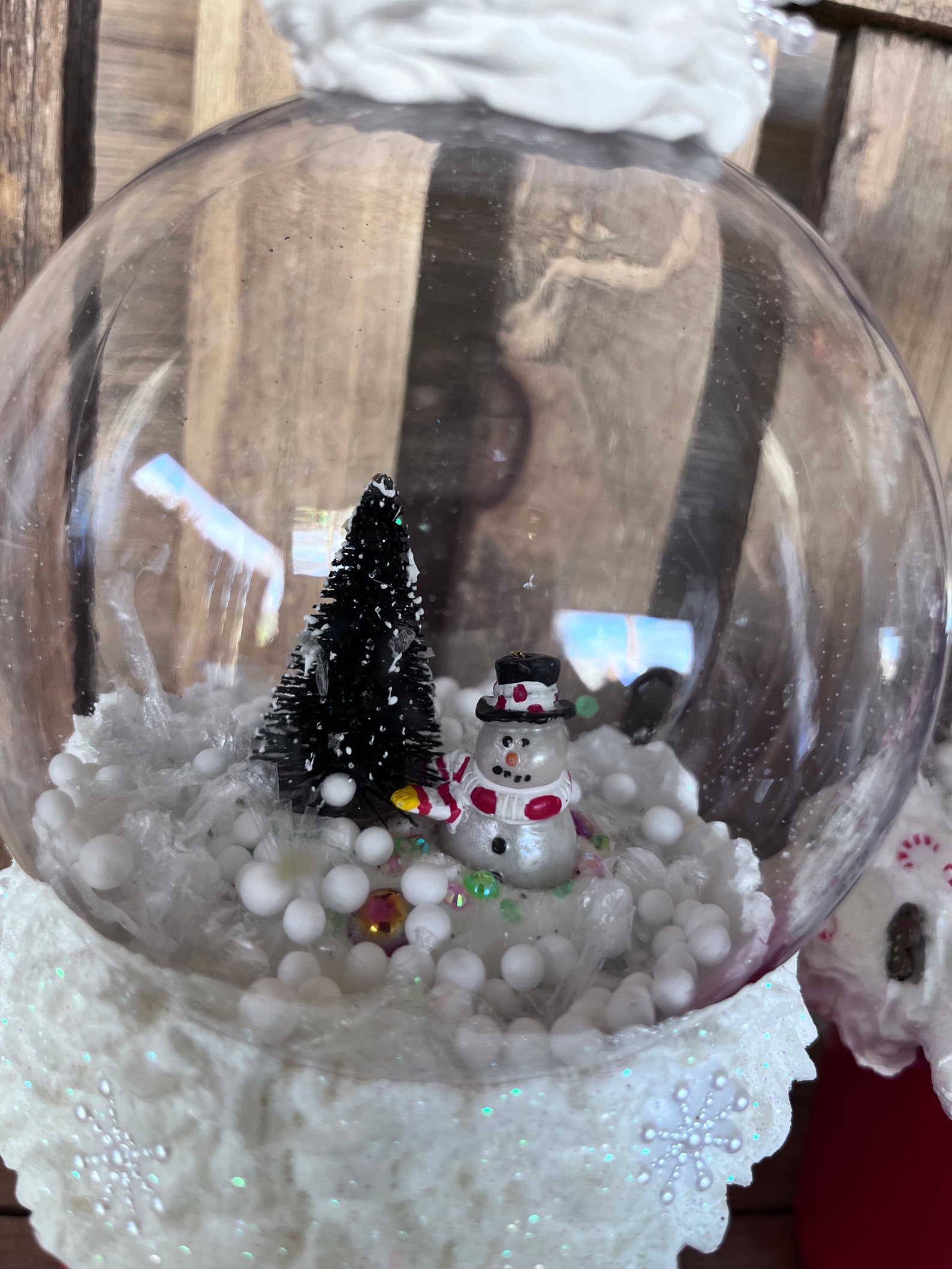 Decorative Holiday Snow Globe Cupcakes, Faux Cupcakes, Christmas Decor ...