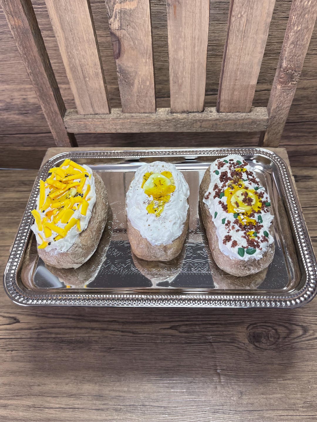 Faux Baked Potato Bar, Fake Loaded Baked Potatoes, Spud Bar, Restaurant ...