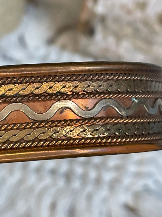 Hand-forged, tri-tone copper - Gem