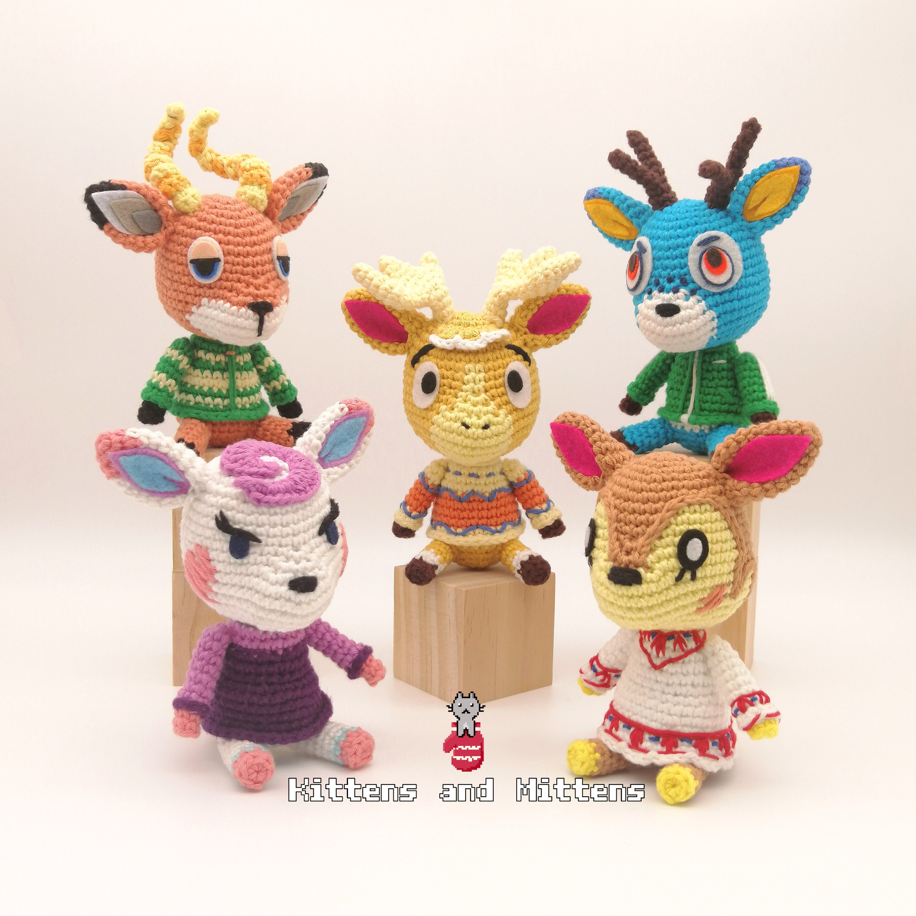 Animal Crossing Deer Villager Amigurumi Crochet Plush Toy (finished ...