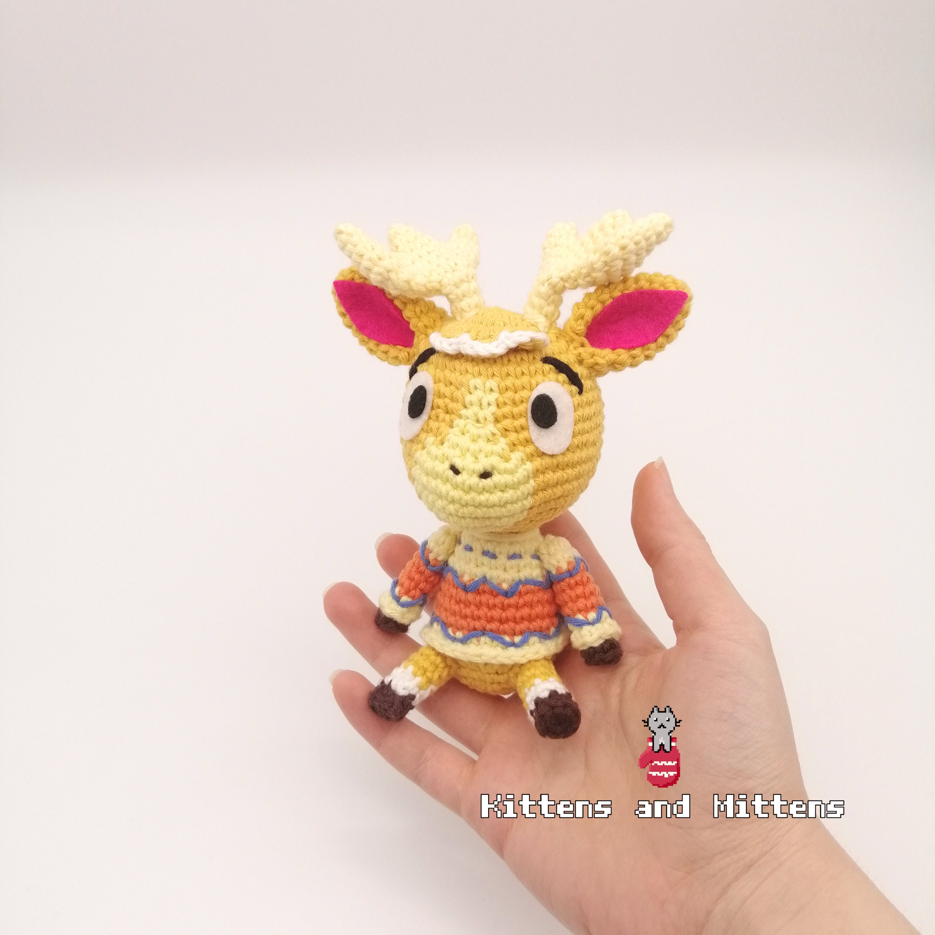 Animal Crossing Deer Villager Amigurumi Crochet Plush Toy (finished ...