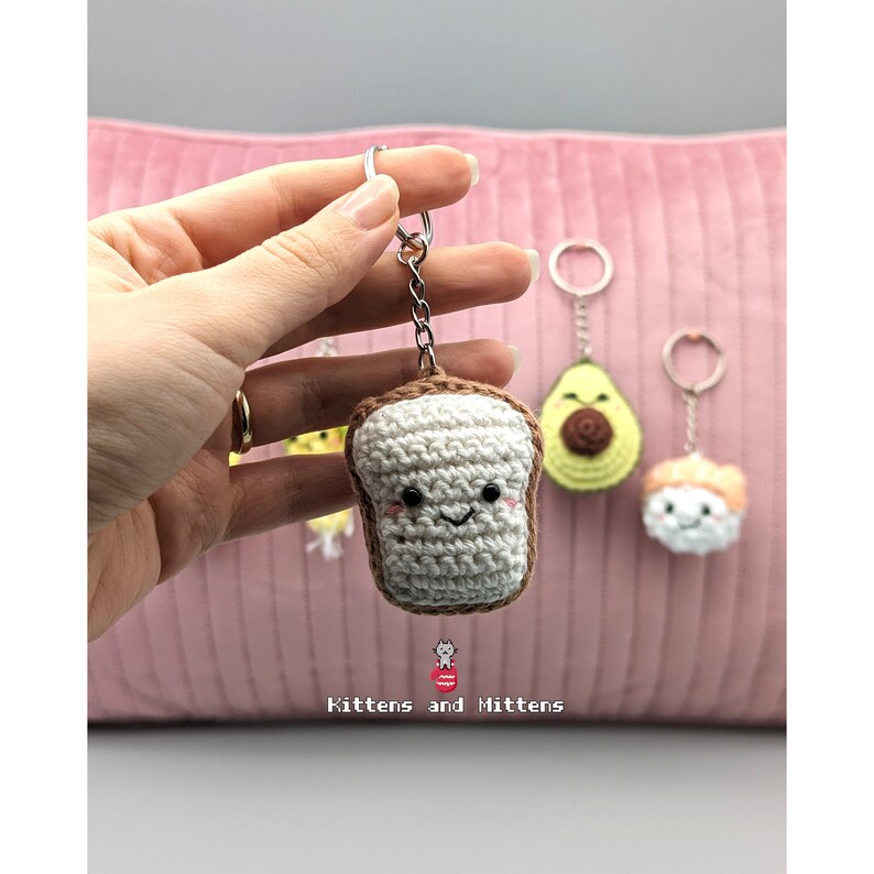 Kawaii Food Keychain Amigurumi Crochet Plush (finished Item - Made to Order) - Etsy