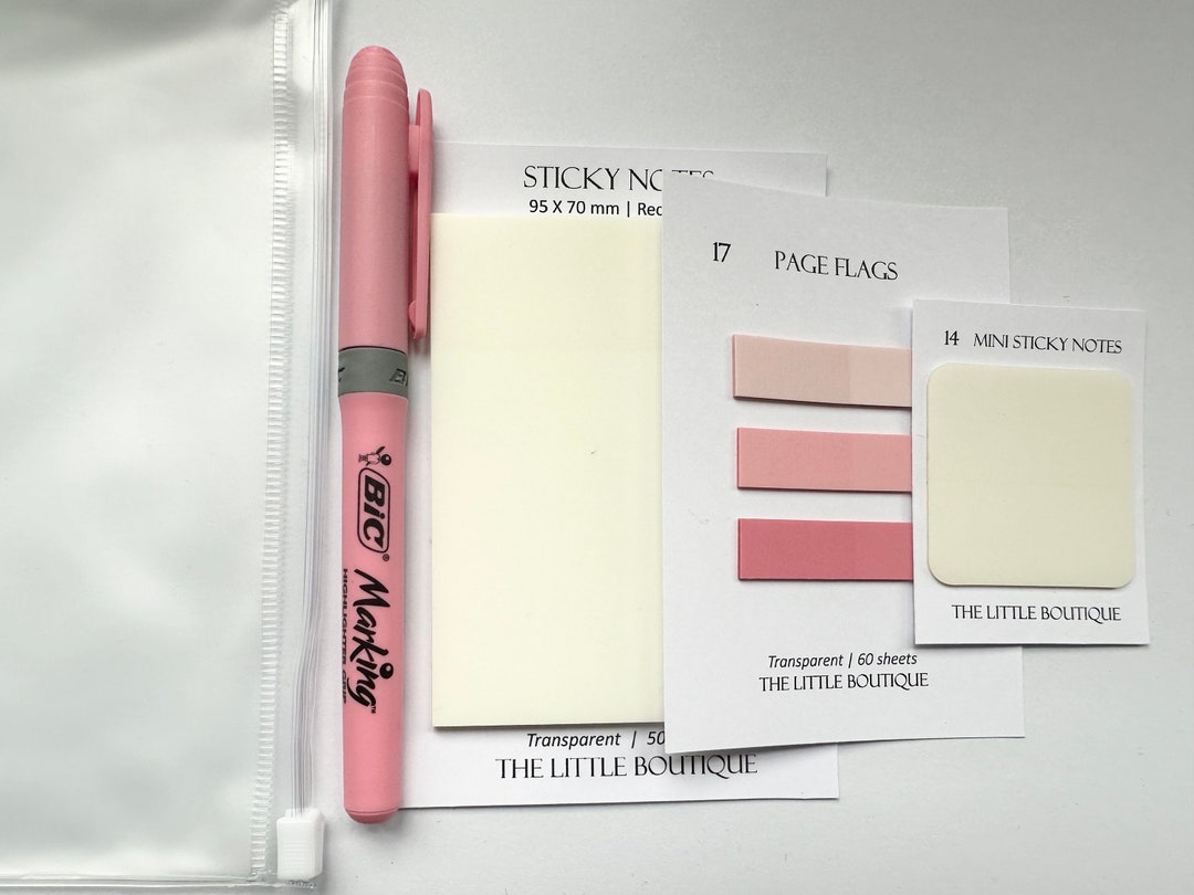 Annotation Sets - Sticky Highlighter Page Flags/tabs, Transparent ...