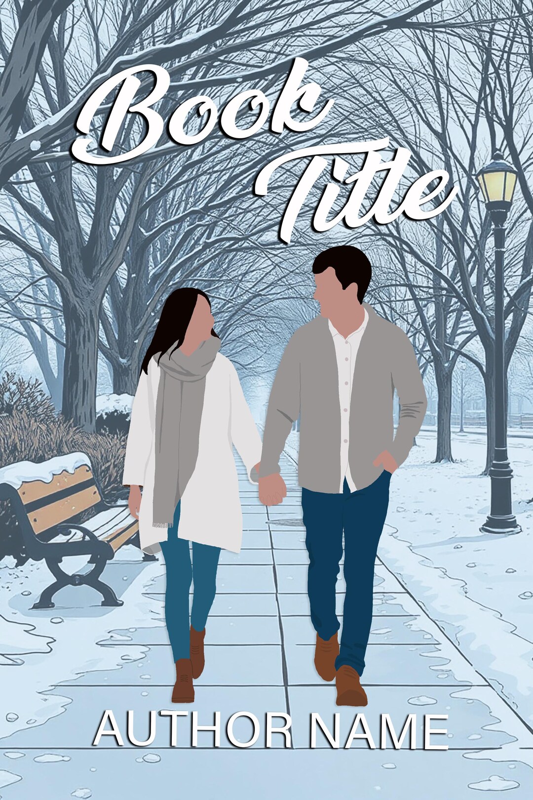 Pre-made Winter-inspired Book Cover - Etsy