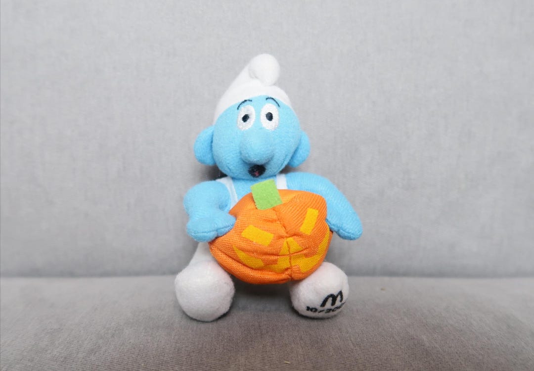 2000 Mcdonald's Collectible Smurf Toy With Halloween Pumpkin Vintage ...