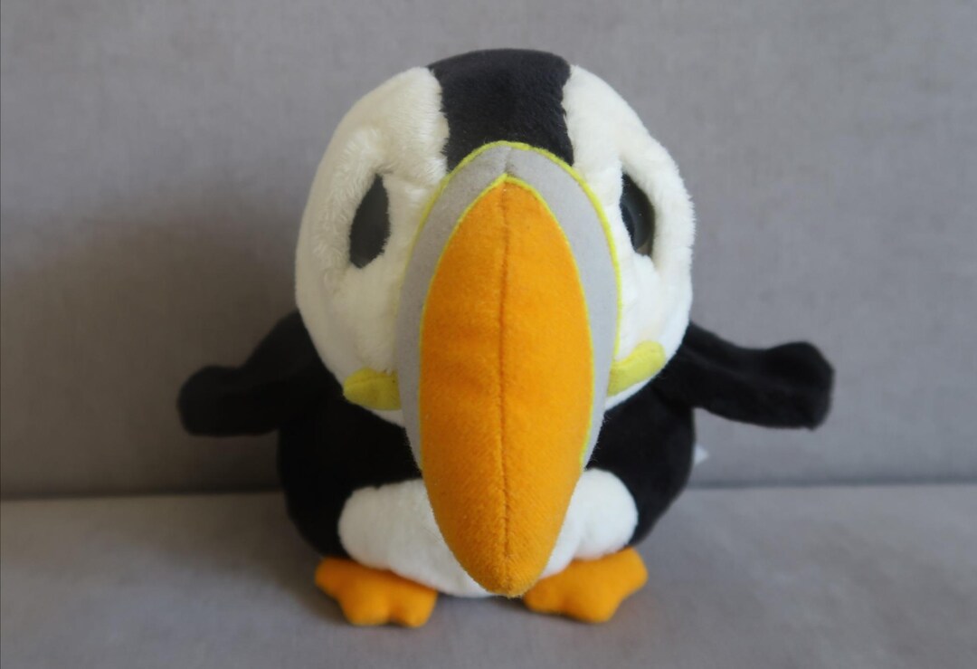 Plush Puffin Toy: Collectible Cuddly Friend With Glitter Eyes - Etsy