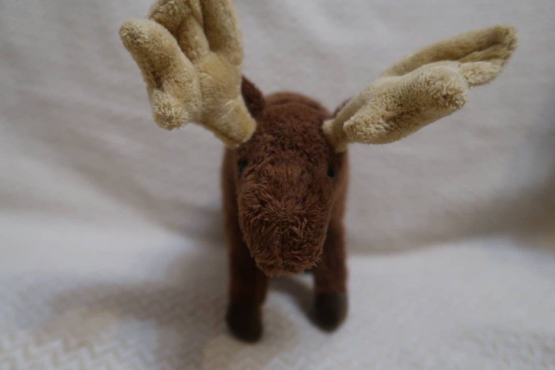 Realistic Soft Toy From Germany. European Elk. Brown Color, Large Horns ...
