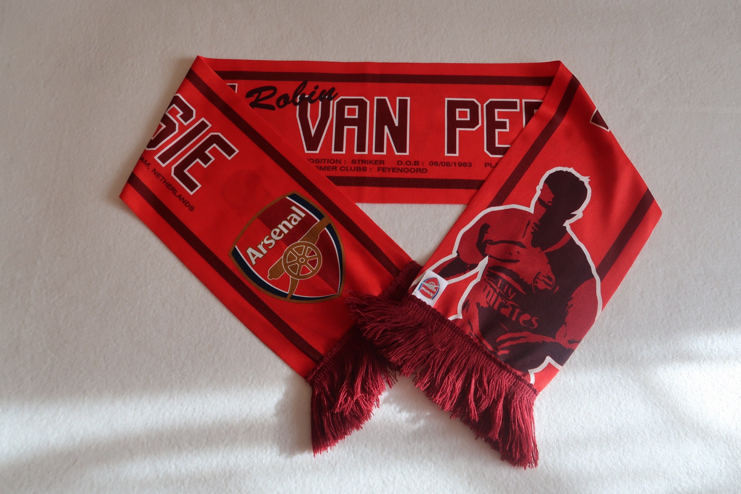 Arsenal Scarf. the Legendary Robin Van Persie. 11. Rare Reversible ...