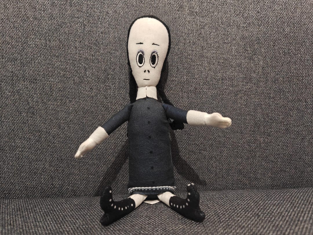 Wednesday Addams Plush Doll — 2019 MGM Gothic Collectible, Black Dress ...
