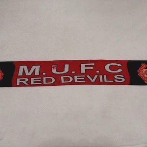 Stylish Reversible Bar Scarf. Manchester United FC. Red Devils. With ...