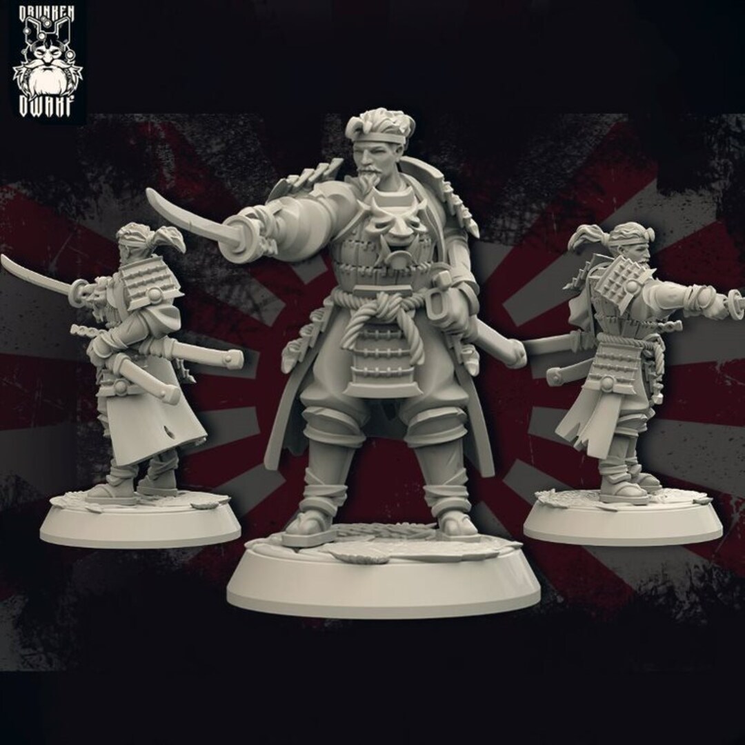 Samurai Demons and Samurais Drunken Dwarf RPG Fantasy Pathfinder ...