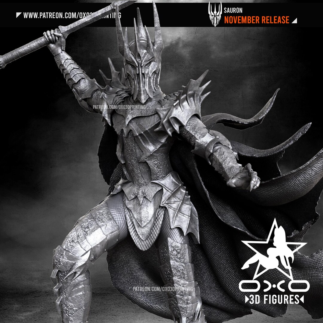 Sauron Fan Art Statue & Miniature OXO3D Printing DND RPG Fantasy ...