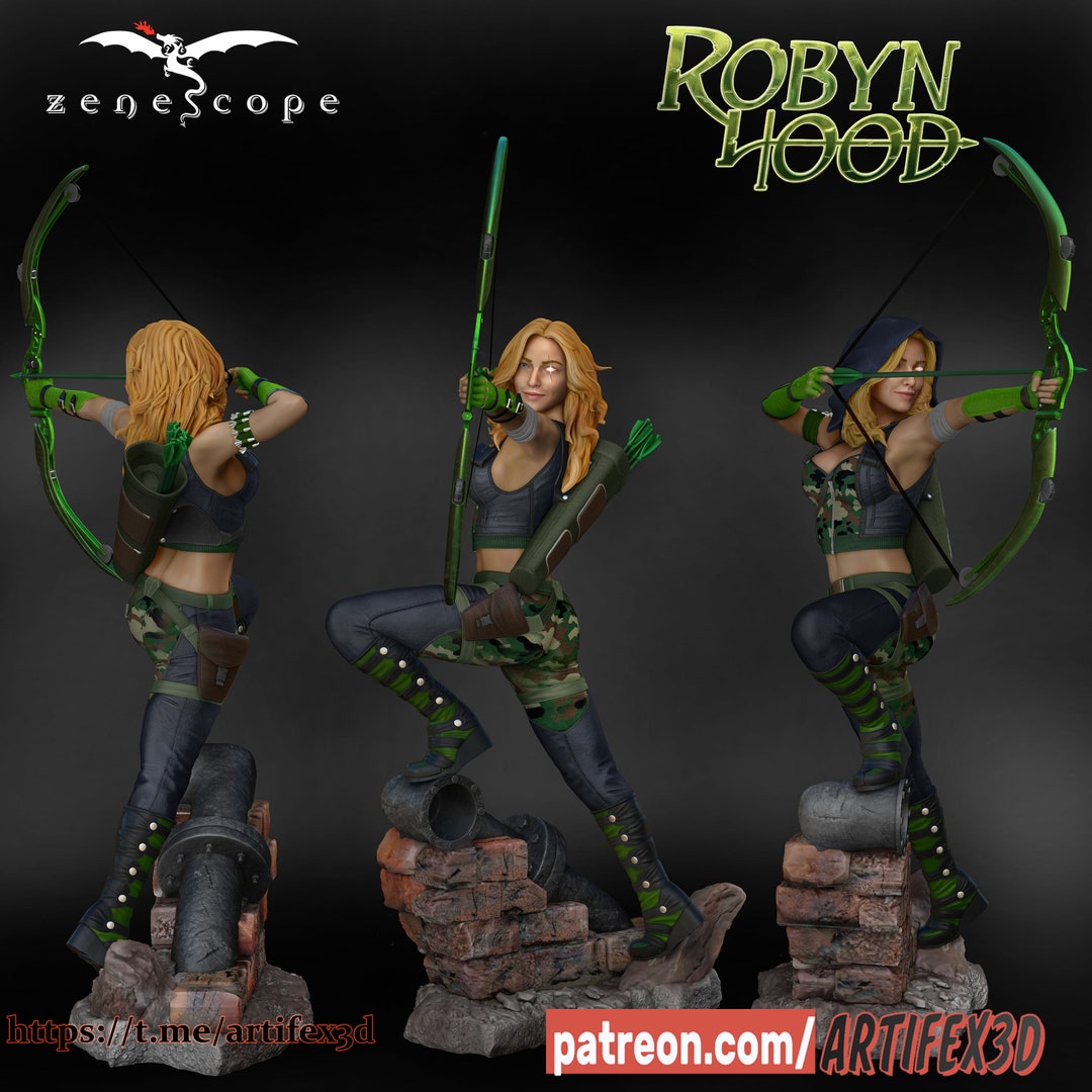 Robyn Hood Pin up Statue & Miniature NSFW Artifex3d DND RPG Fantasy ...