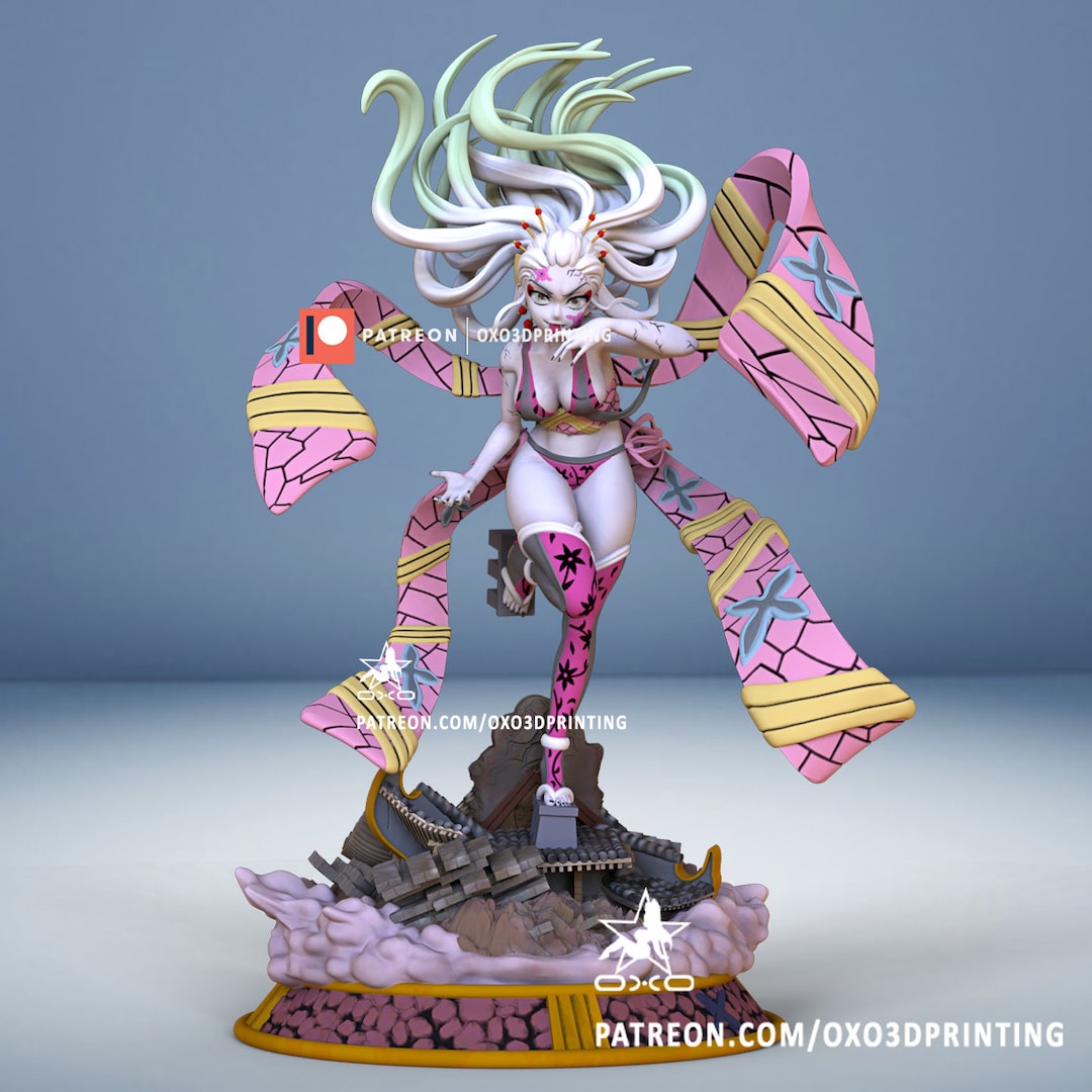 Daki Demon Slayer Pin up Statue & Miniature OXO3D Printing DND RPG ...