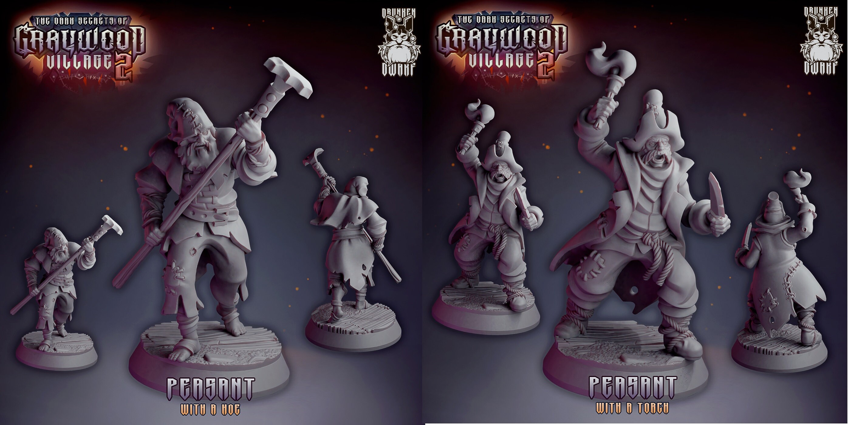 Miniature Toys Toys 28mm 32mm DnD Pathfinder Warhammer Tabletop RPG ...