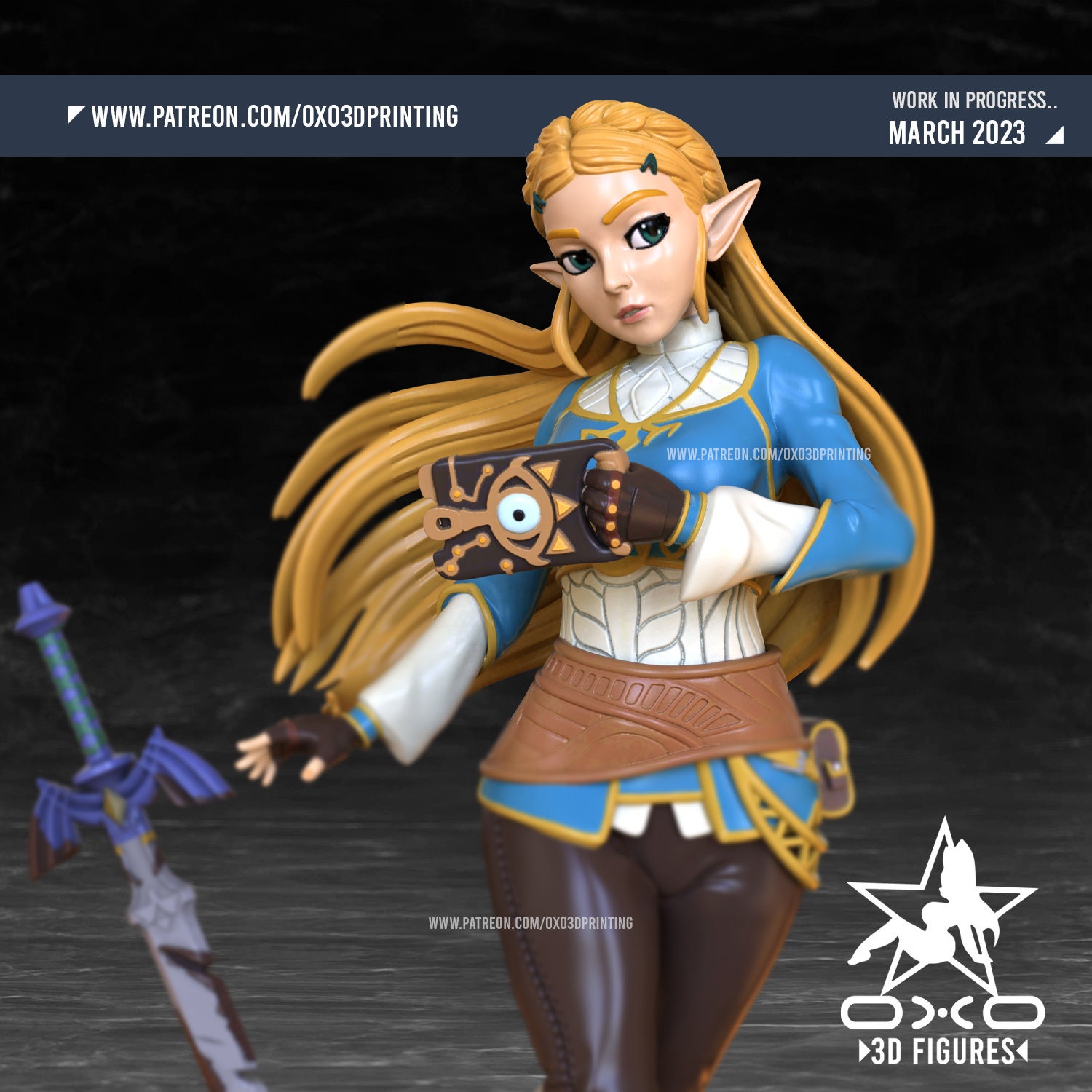 Zelda Pin up Statue & Miniature OXO3D Printing DND RPG - Etsy
