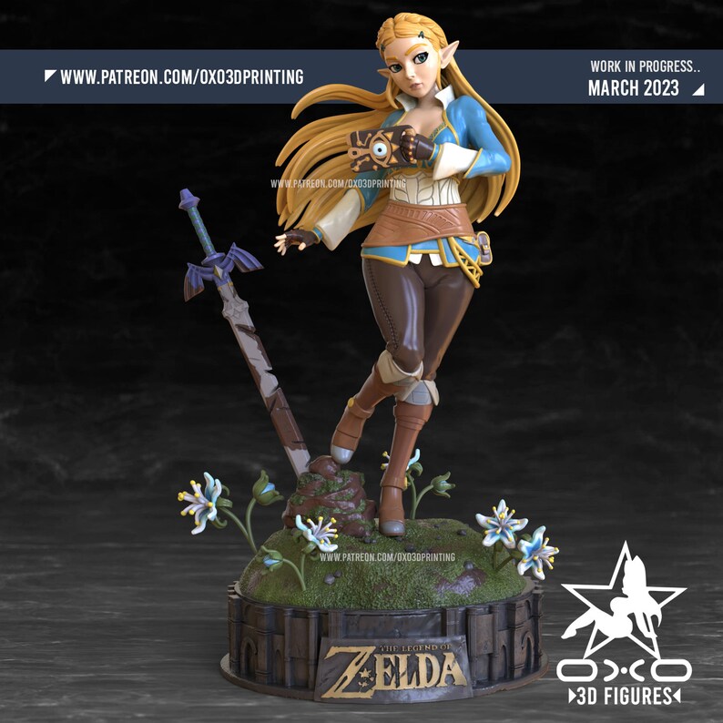 Zelda Pin up Statue & Miniature OXO3D Printing DND RPG - Etsy