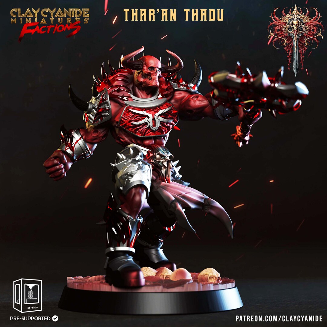 Thar'an Tadu Dreadblood Heralds Clay Cyanide D&D Pathfinder Fantasy ...