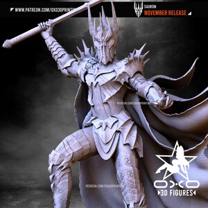Sauron Fan Art Statue & Miniature OXO3D Printing DND RPG Fantasy ...