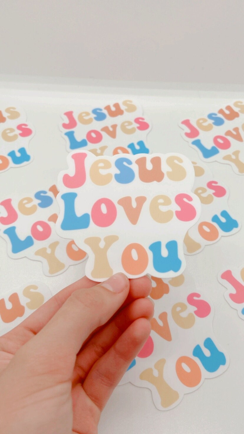 Jesus Loves You Sticker, Religious Sticker, Christian Stickers, Jesus ...