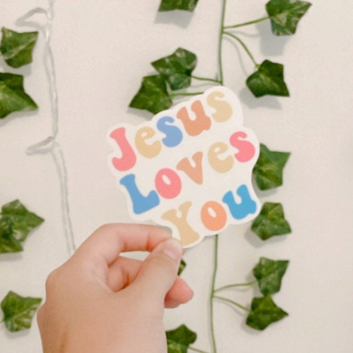 Jesus Loves You Sticker Religious Sticker Christian - Etsy